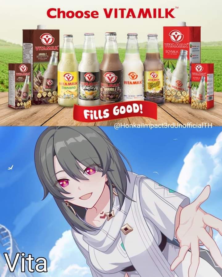 I actually would like to taste some VITA('s) milk Honkai Impact 3rd ...
