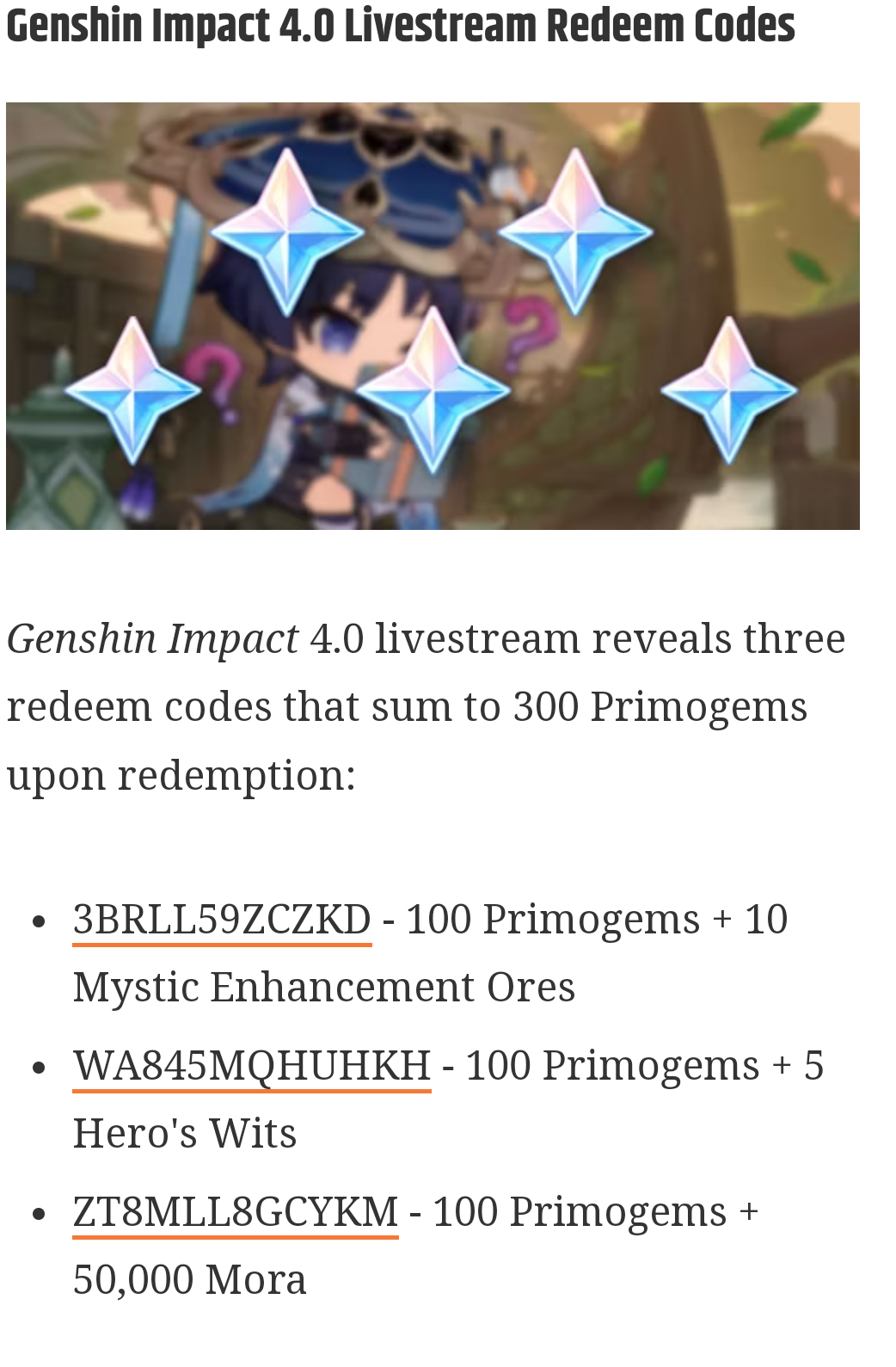 redeem codes primogems Genshin Impact | HoYoLAB