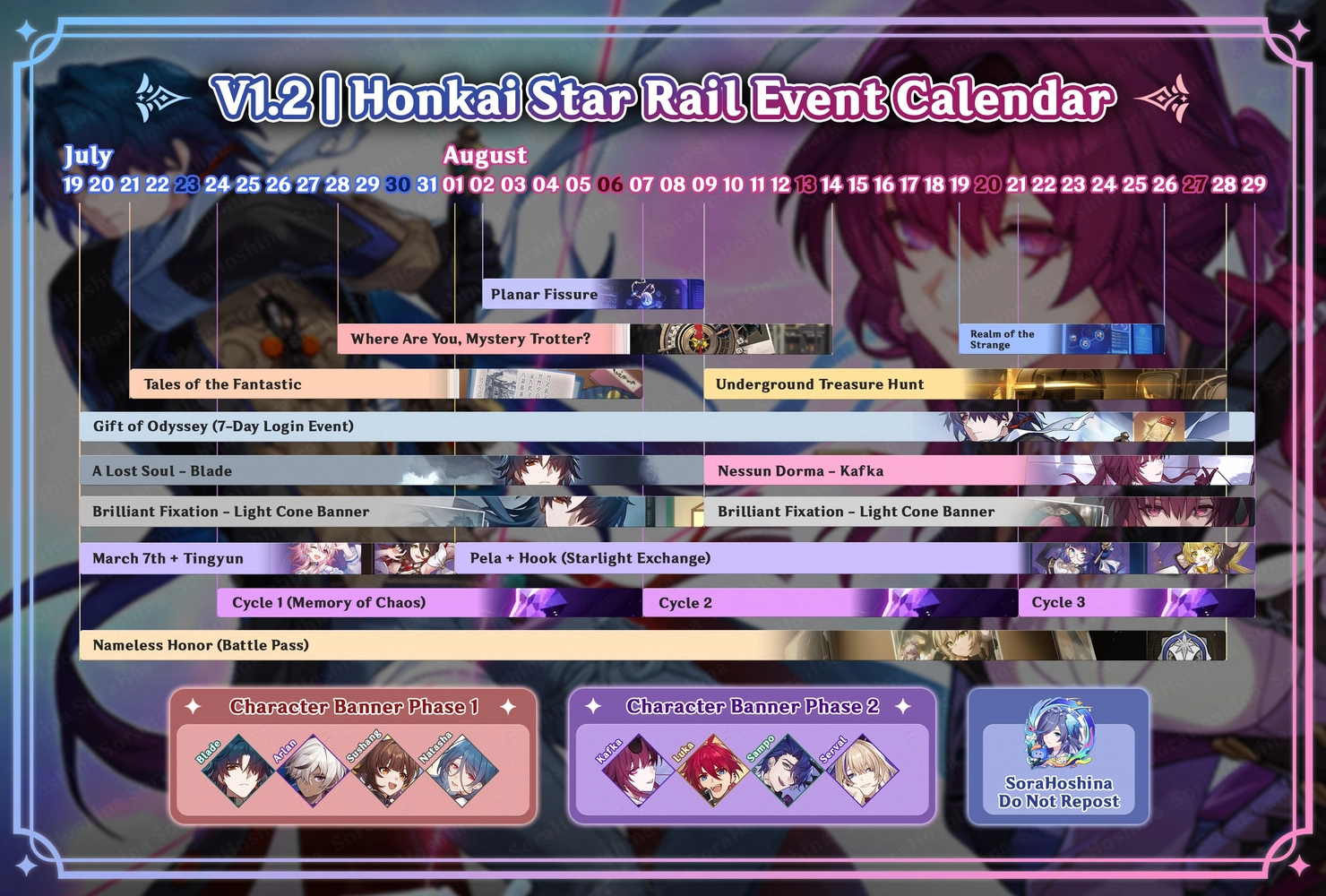 [Star Rail 1.2] Honkai Star Rail Version 1.2 Calendar (Phase 2) Honkai: Star Rail | HoYoLAB