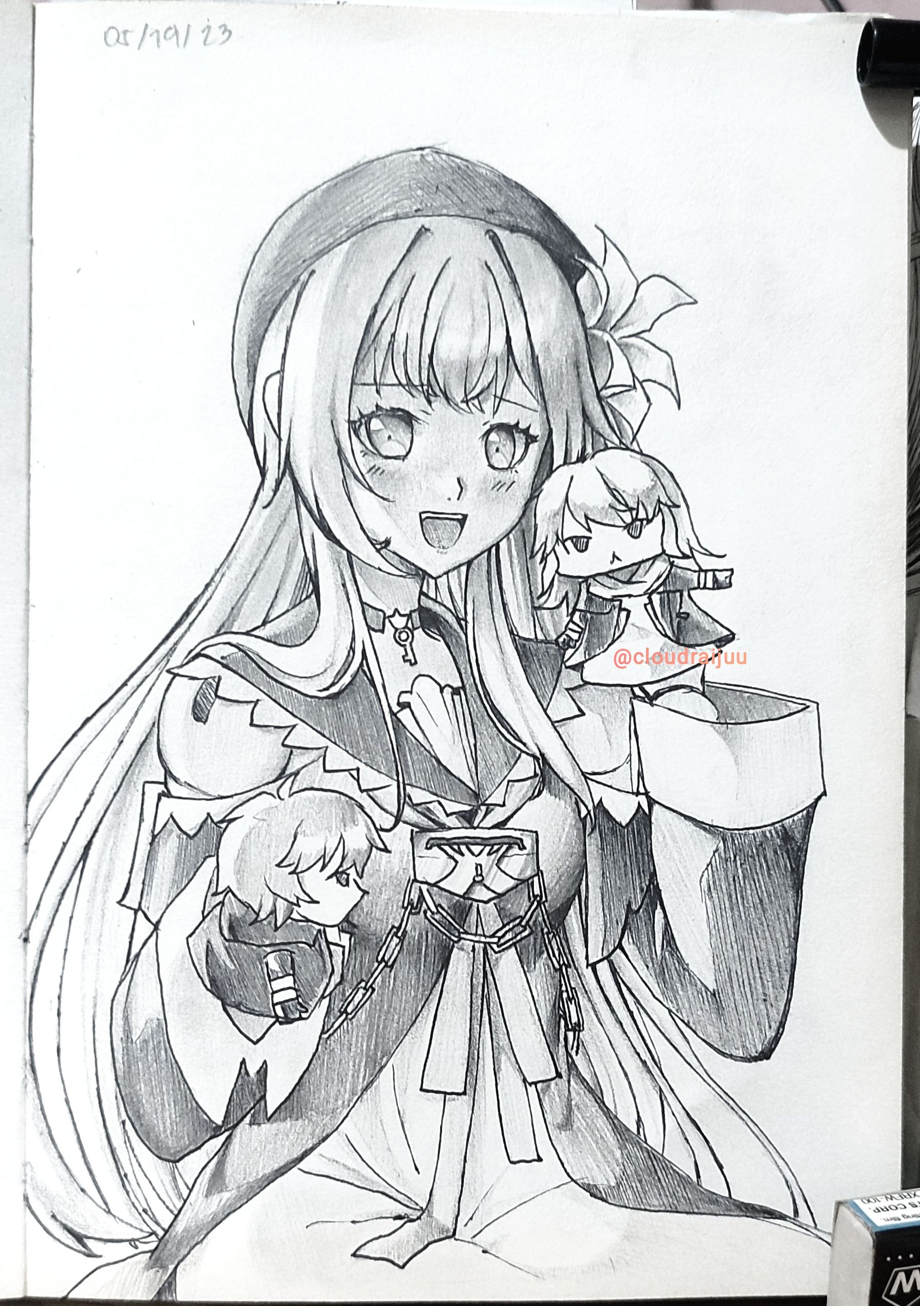 Herta pencil sketch Honkai: Star Rail | HoYoLAB