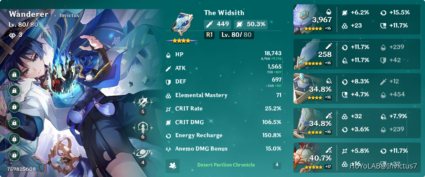 rate my wanderer build (be brutally honest) Genshin Impact | HoYoLAB