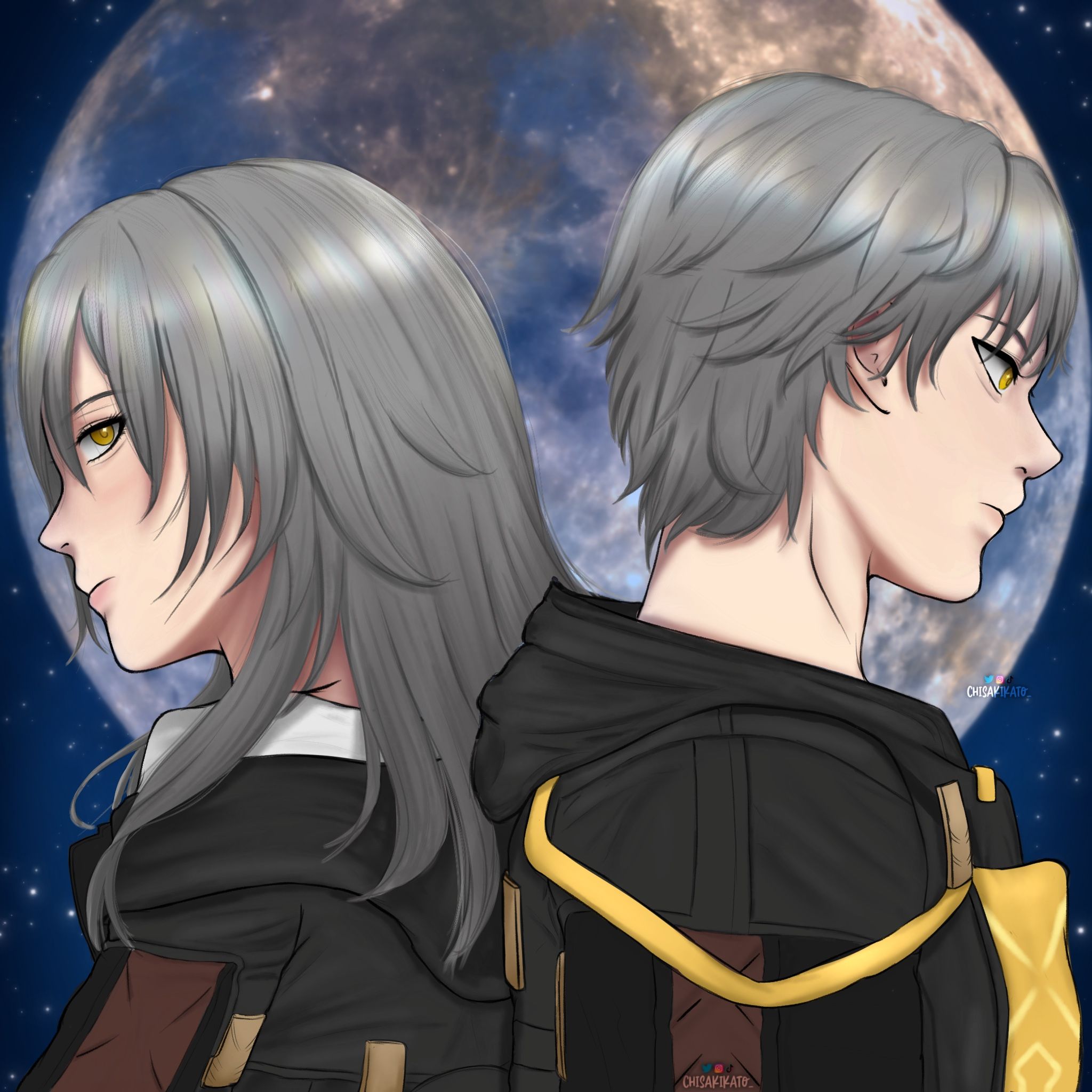 Stelle and Caelus fanart Honkai: Star Rail | HoYoLAB