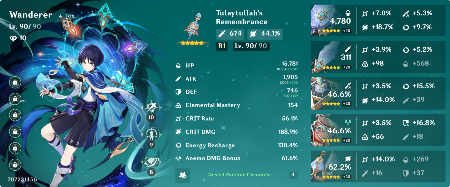 Wanderer team and build Genshin Impact | HoYoLAB