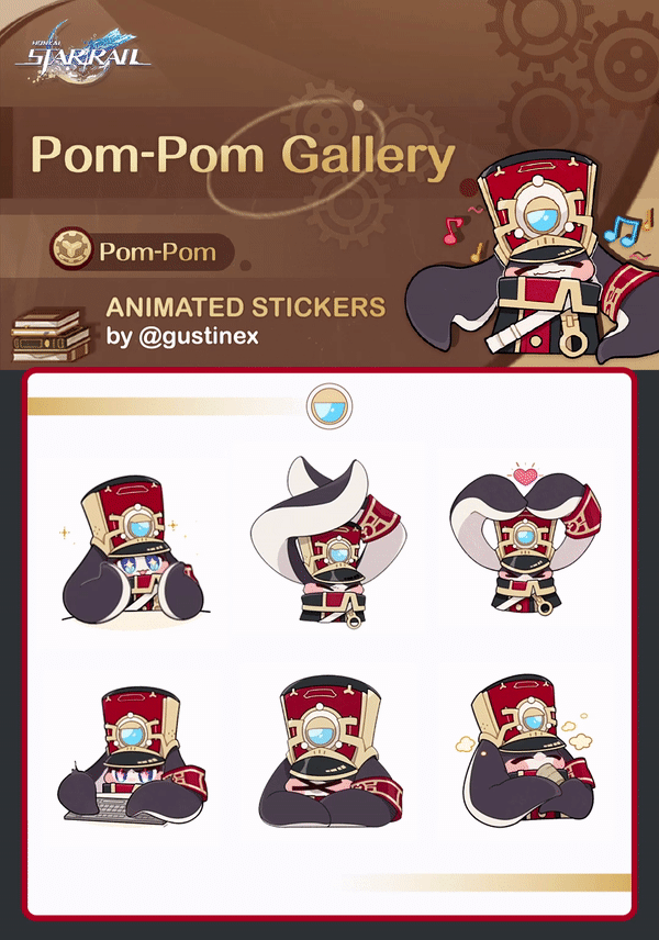 Pom-Pom Animated Stickers Honkai: Star Rail | HoYoLAB