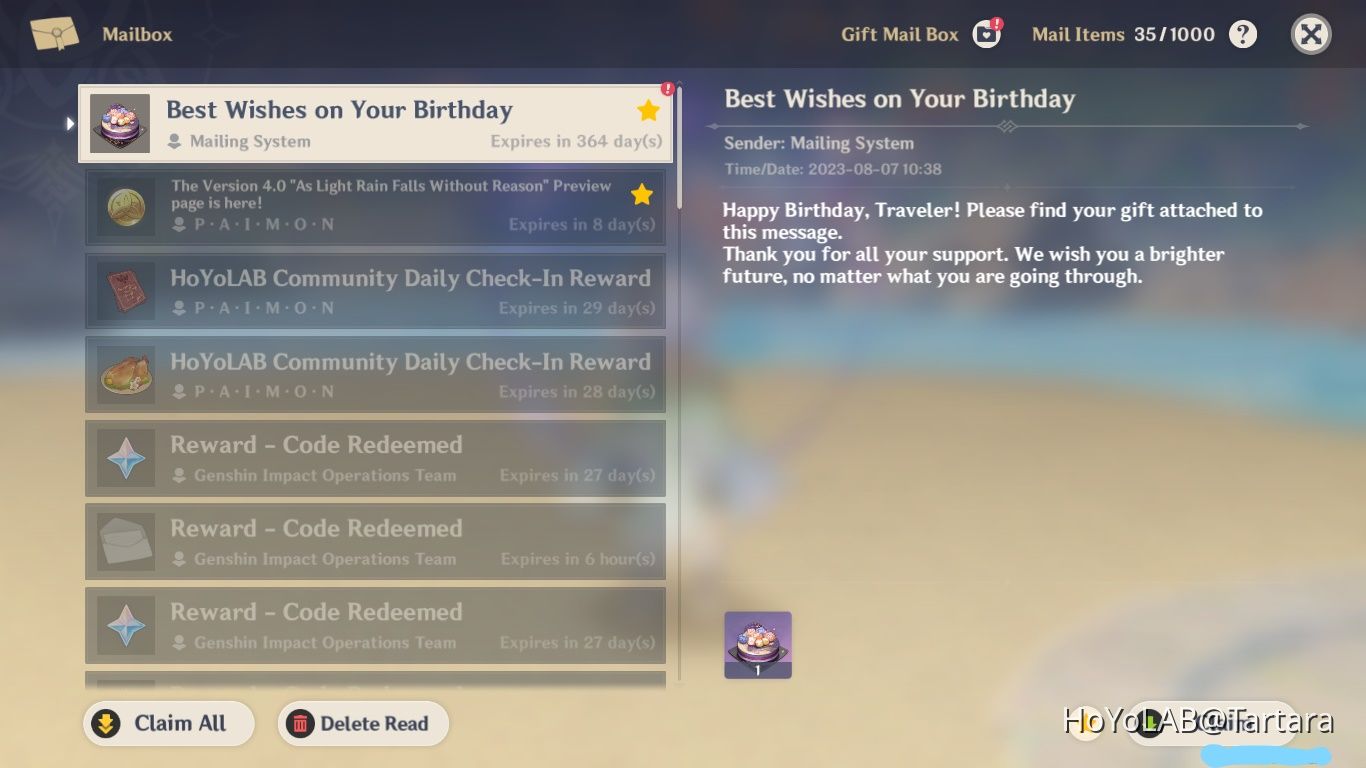 Today is my Birthday Genshin Impact | HoYoLAB