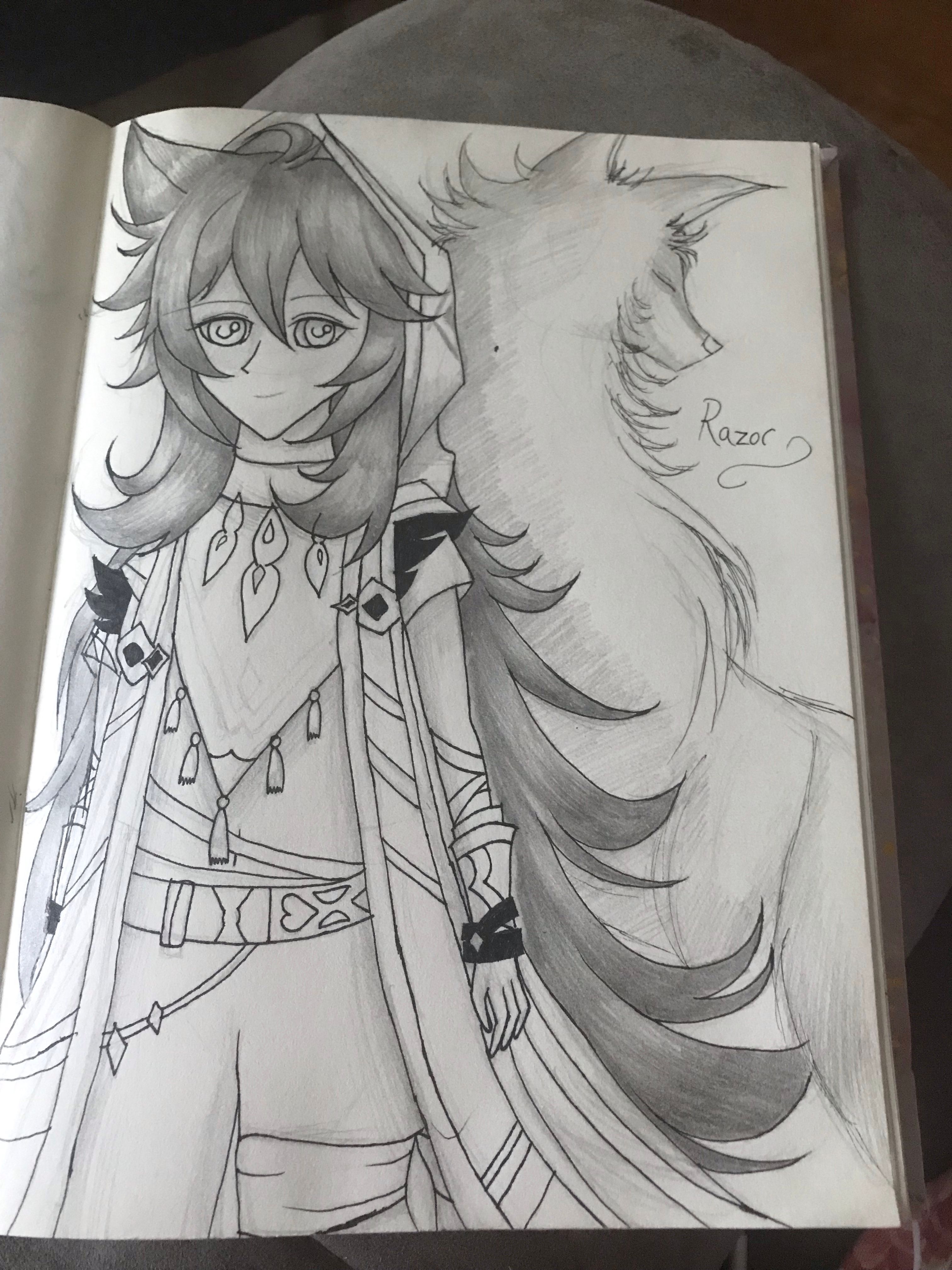 Razor Drawing Genshin Impact | HoYoLAB