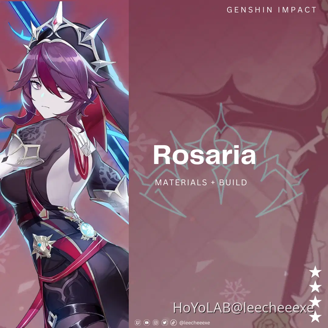 [3.8] Genshin Impact - Material and Build Guide - Rosaria Genshin ...