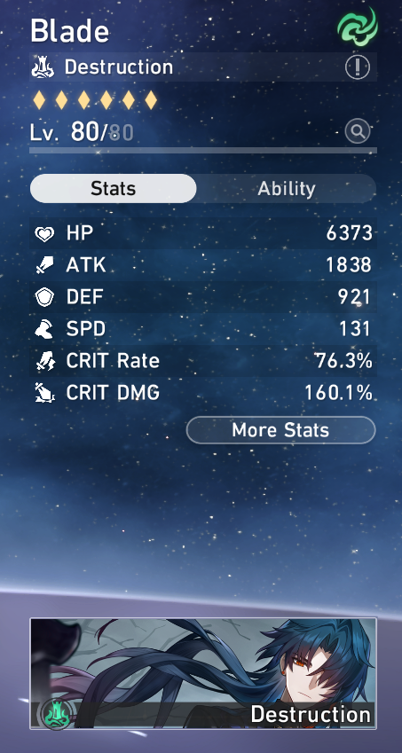 Blade stats! Honkai: Star Rail | HoYoLAB