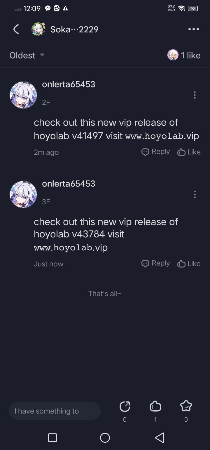 Why do bots keep commenting on my posts😭😭 | HoYoLAB