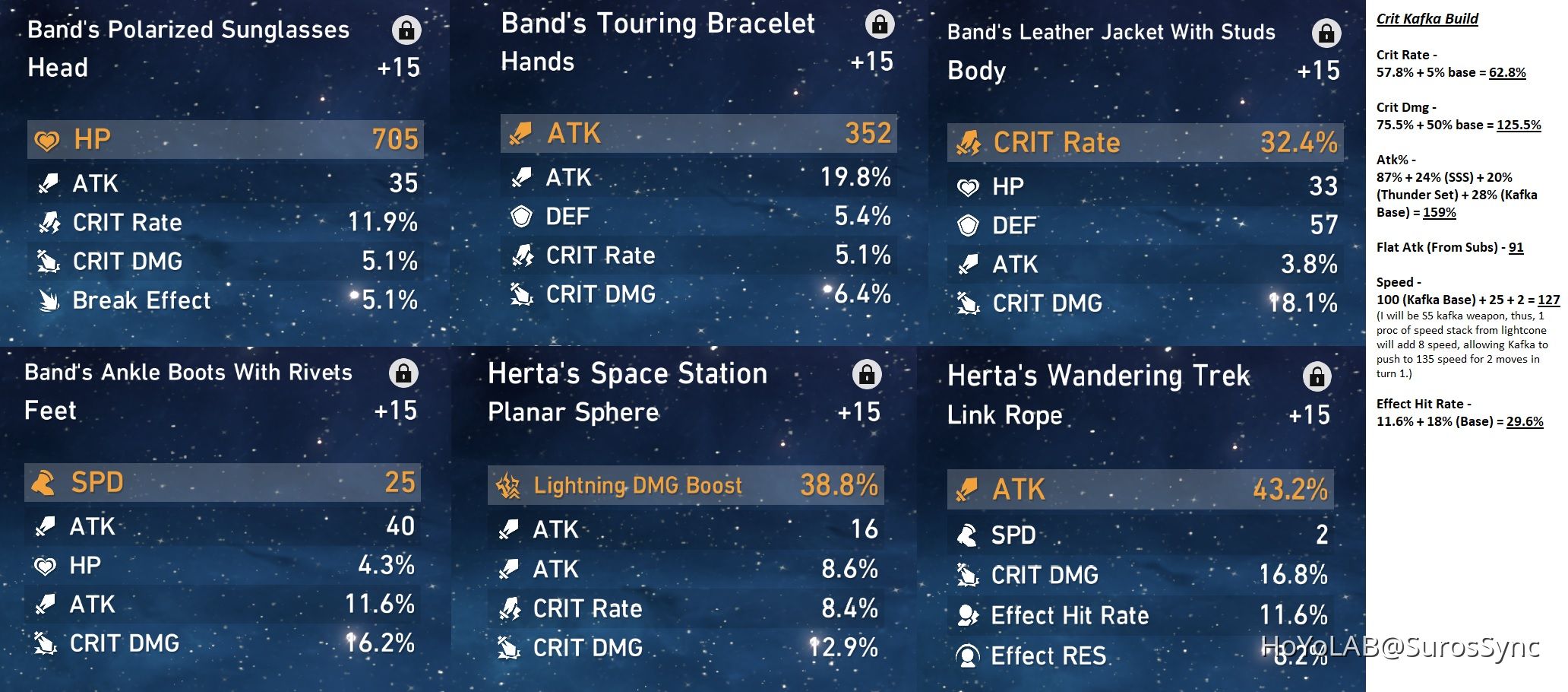 Why i went for Crit Kafka and Build Honkai: Star Rail | HoYoLAB