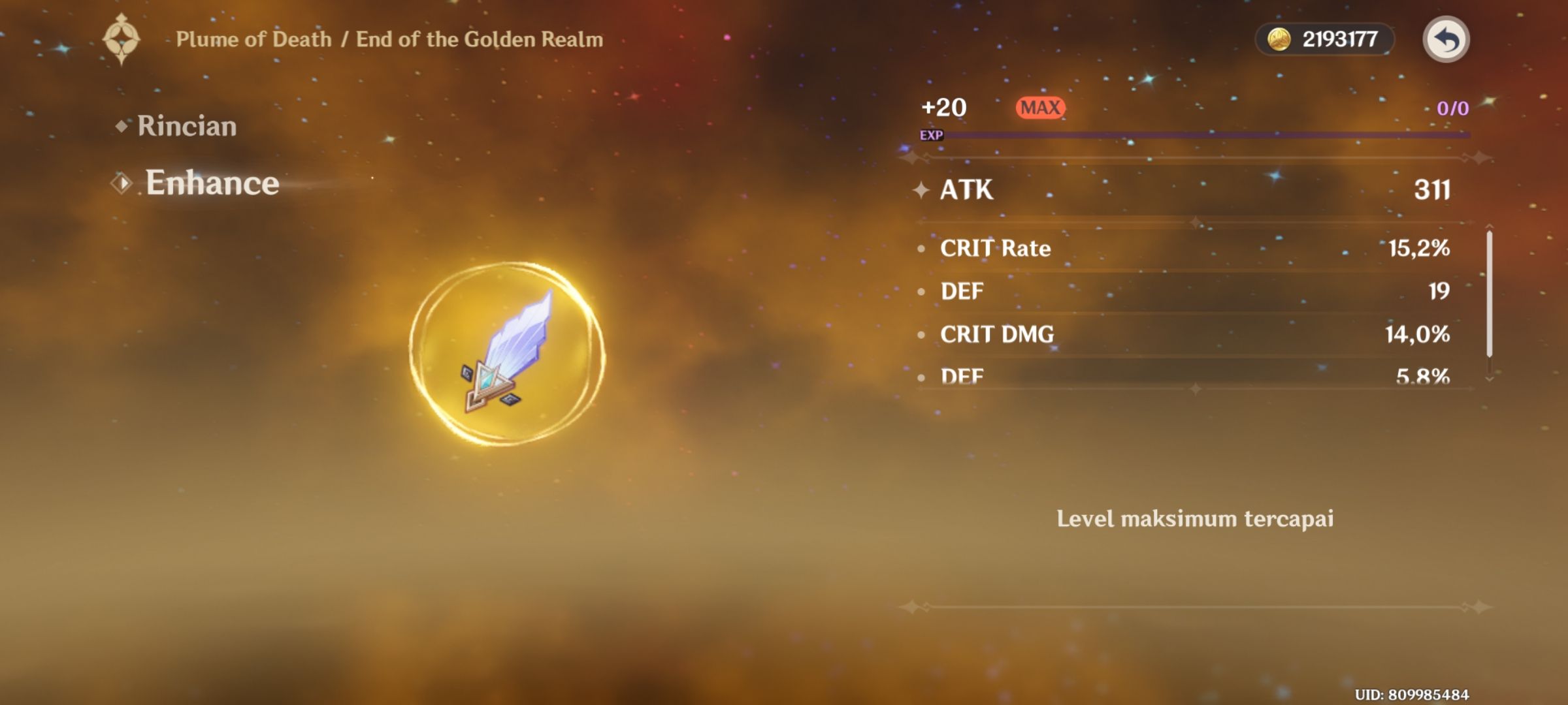 coba dari awal udh 4 stat mungkin cr 15 cdm 20 lg wkwkwkkwkw Genshin Impact | HoYoLAB