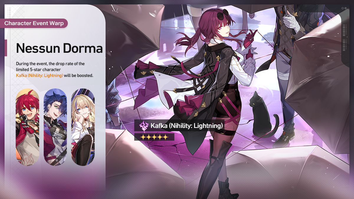 Nessun Dorma: Boosted Drop Rate for the Limited 5-Star Character Kafka ...