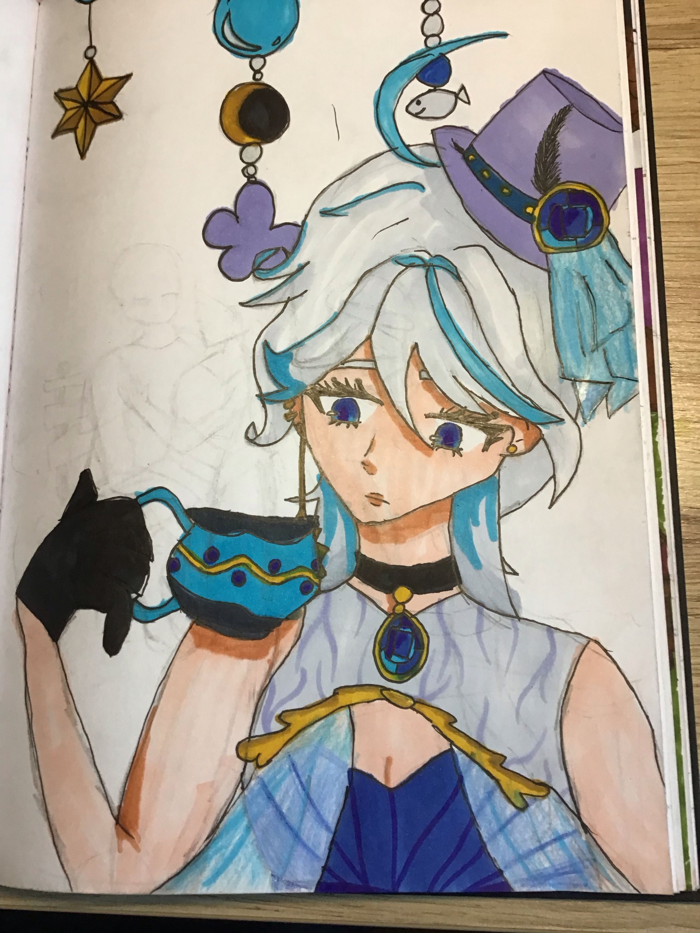 Focalors fan art/ Фан арт Фокалорс Genshin Impact | HoYoLAB