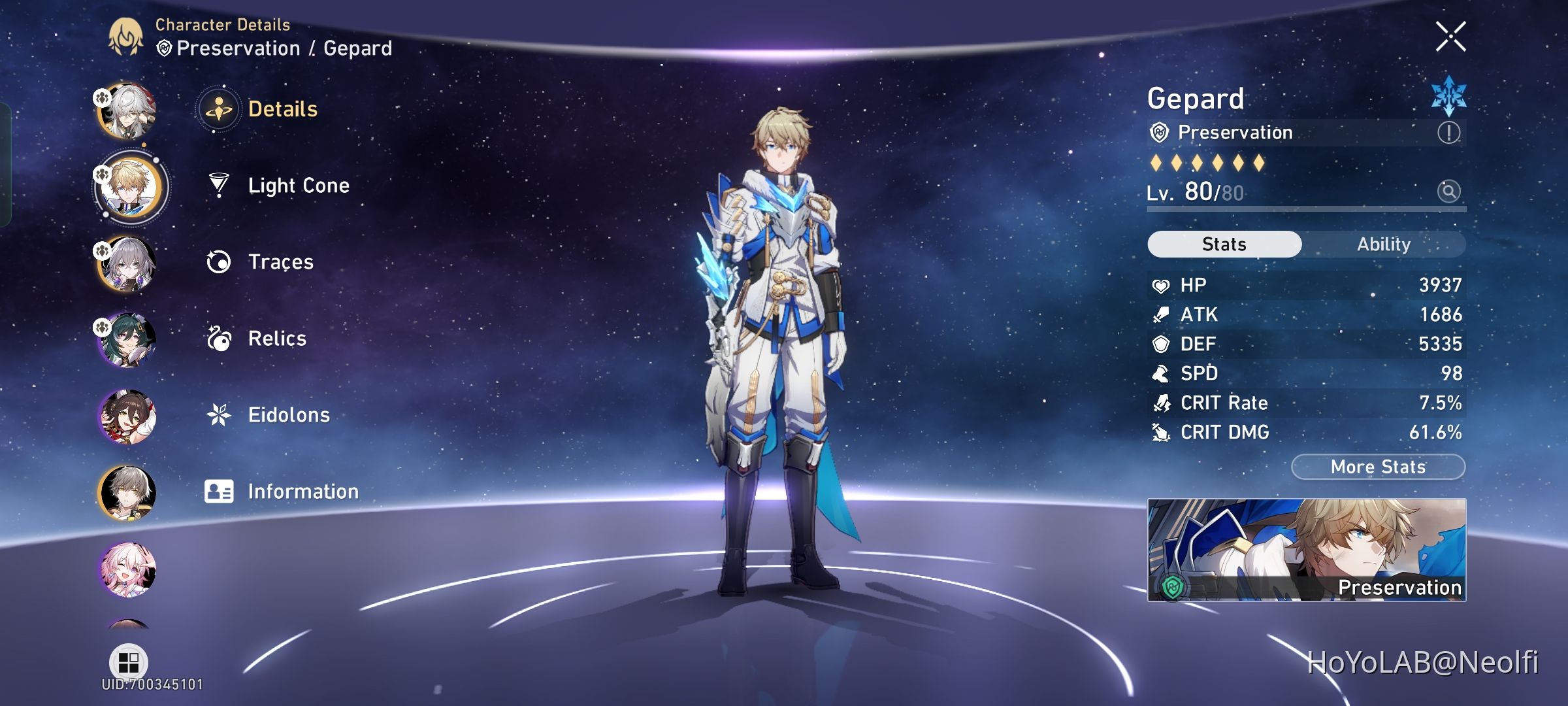 The top Gepard 5.3k DEF build dooone! Honkai: Star Rail | HoYoLAB