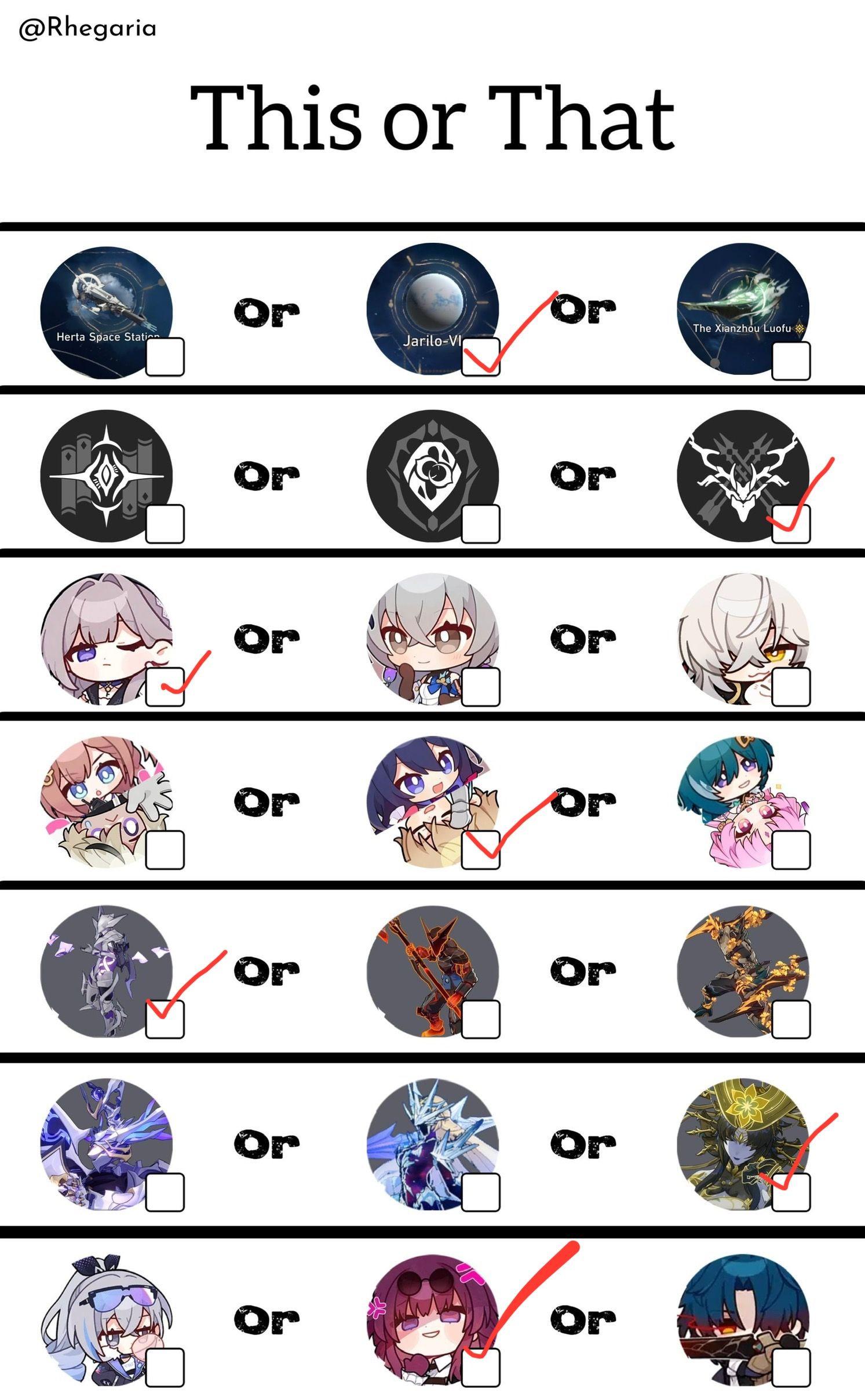 This or That! Hsr Honkai: Star Rail | HoYoLAB