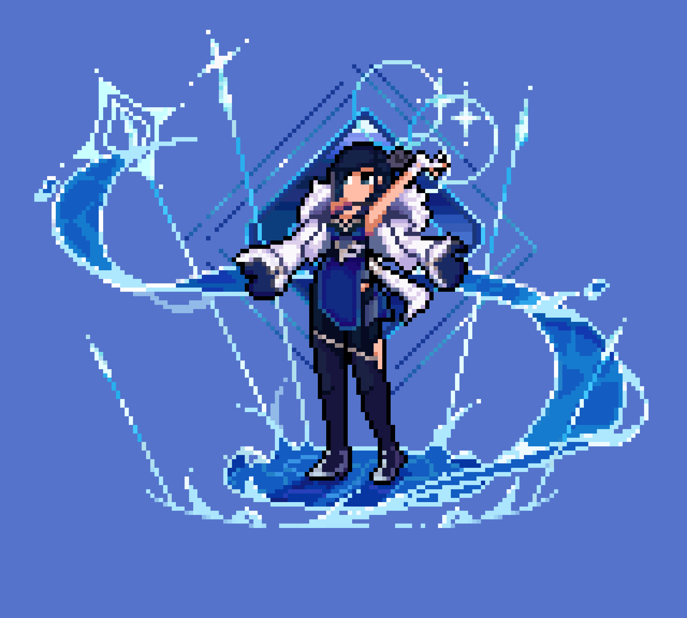 "Yelan Pixel Art" Genshin Impact | HoYoLAB