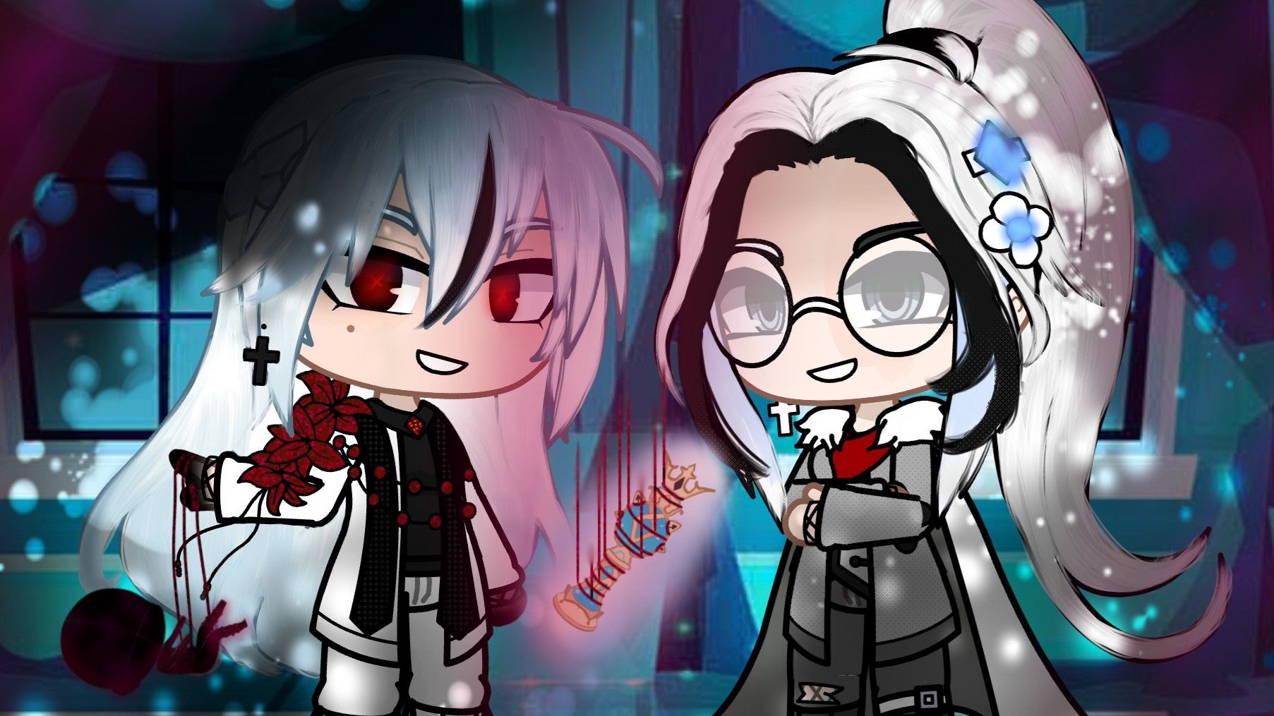 My Fanart - Arlecchino and one of my OCs - Siren. [💙 Ready for ...