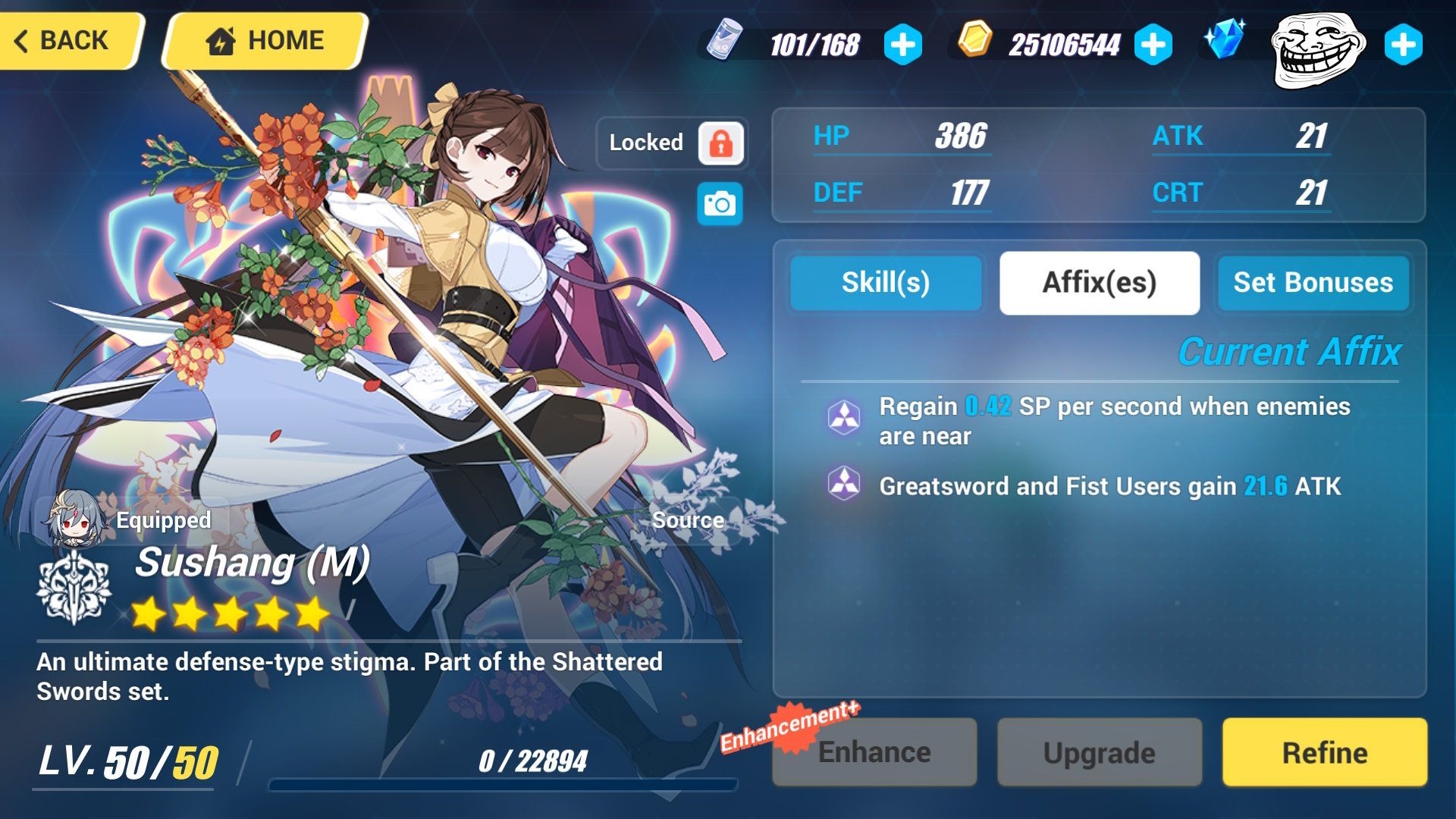 [HI3][EU] EX Abyss Nirvana: Shadow Knight [Fortified] (479D) - HoRb SS0, HoS SS1, TA SSS (808pt ...