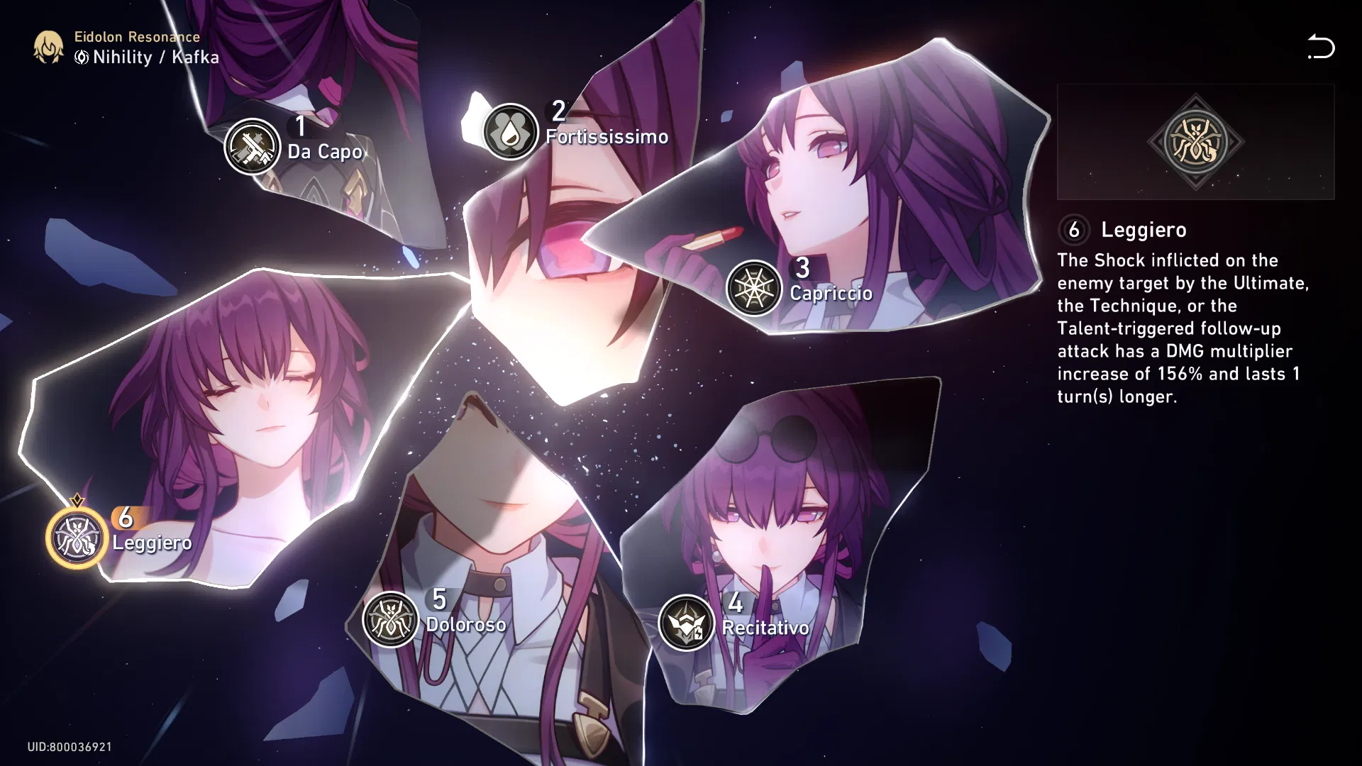 E6 Kafka Eidolons Artwork - Enjoy! Honkai: Star Rail | HoYoLAB