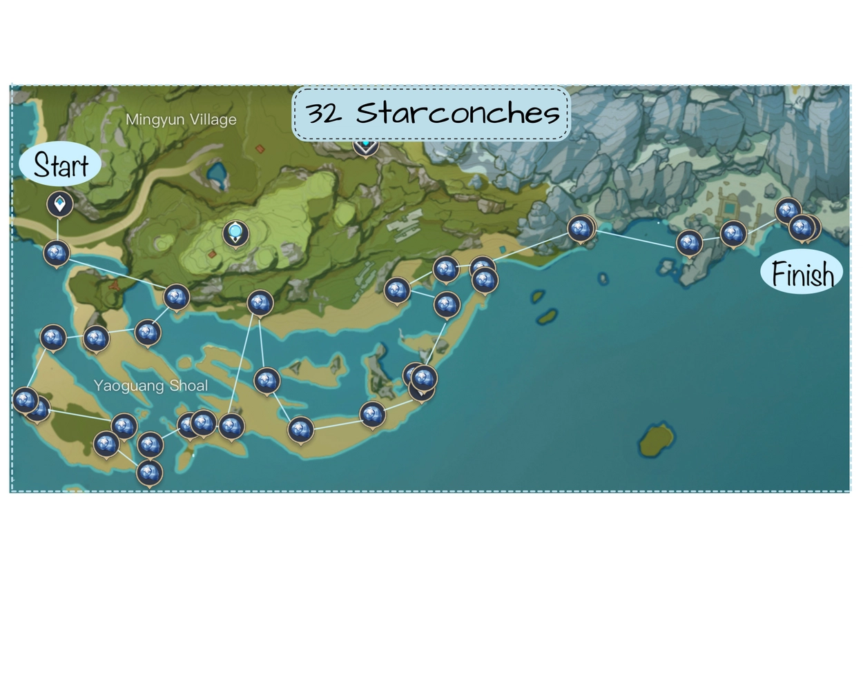 {Starconch Farming} ~ NPC Sellers & All Gathering Routes Genshin Impact ...