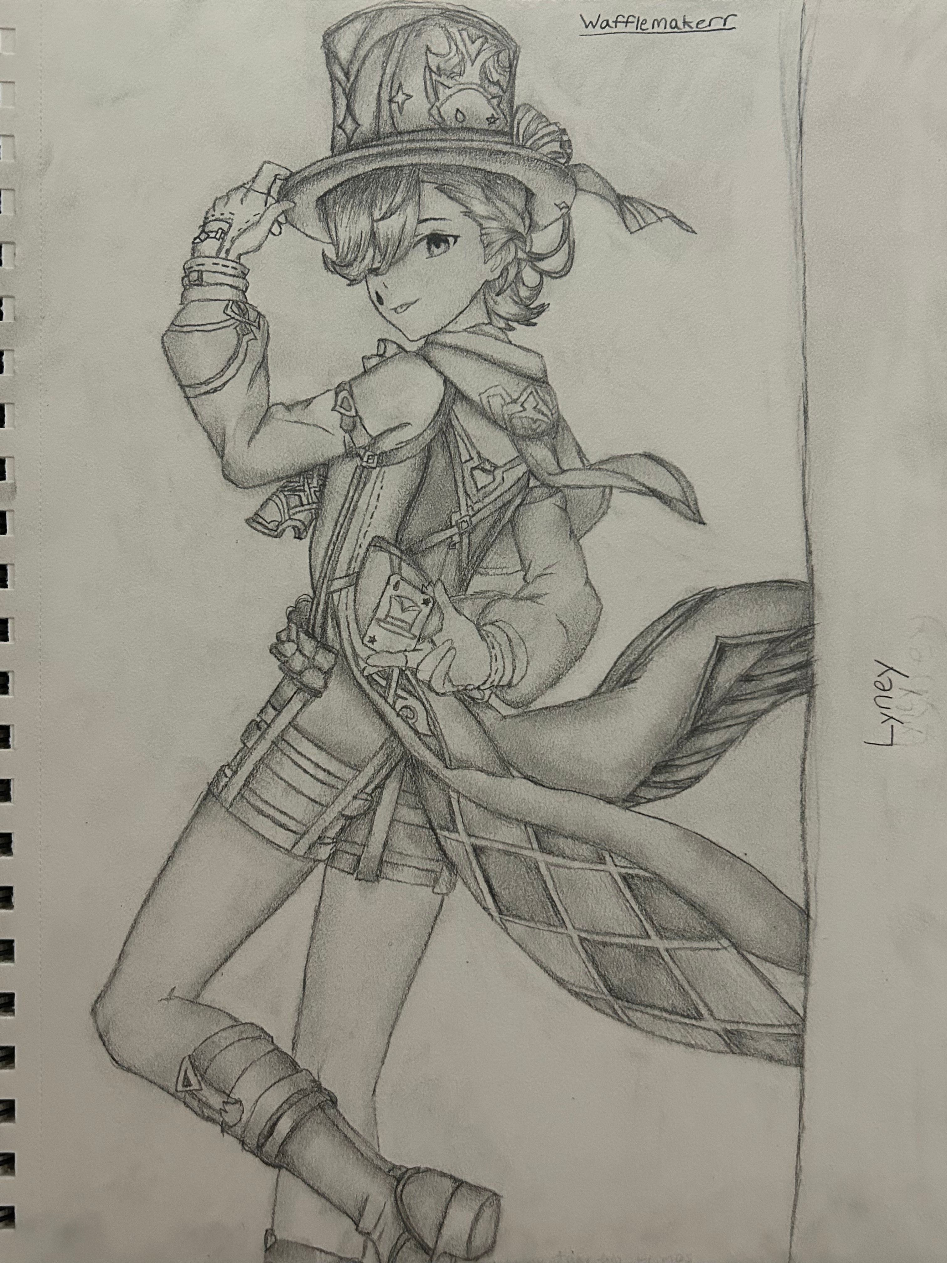 Lyney drawing complete!! Genshin Impact | HoYoLAB