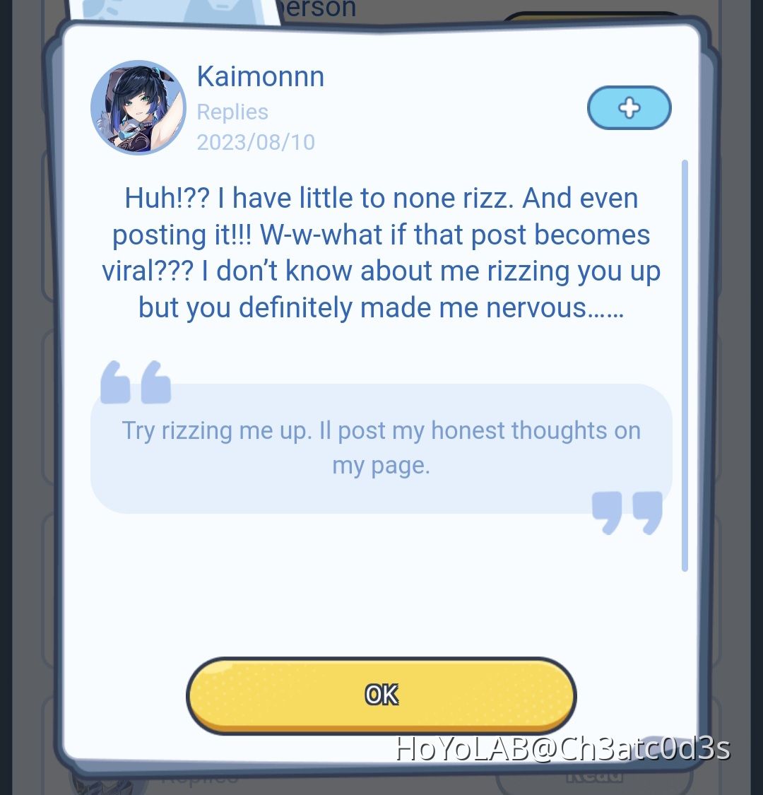 Rating People's Rizz Pt.5 | HoYoLAB