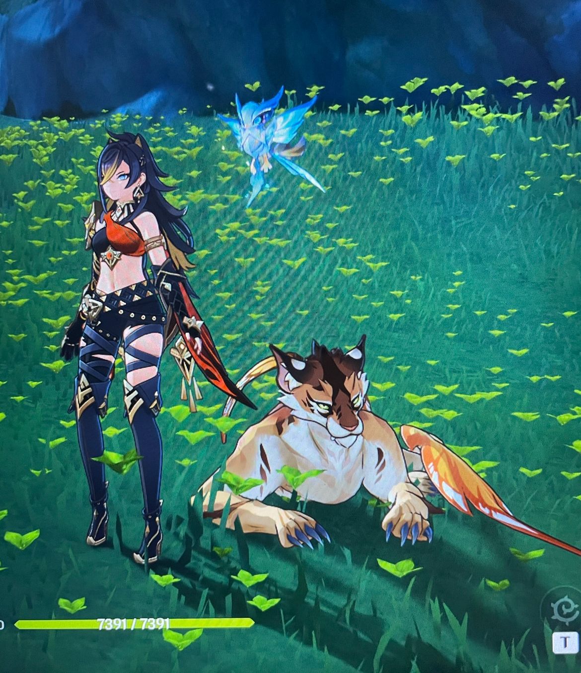 Throwback to the time I spawned in and my Deyha had a pet Genshin ...