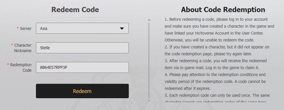 HSR Redeem Code Version 1.2 (50 Stellars) - August 10th, 2023 ...