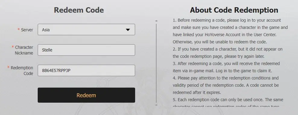 HSR Redeem Code Version 1.2 (50 Stellars) - August 10th, 2023 ...