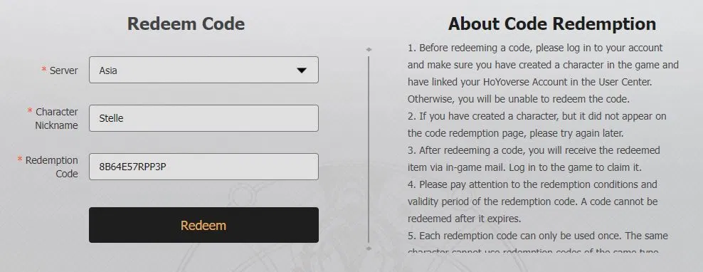 HSR Redeem Code Version 1.2 (50 Stellars) - August 10th, 2023 ...