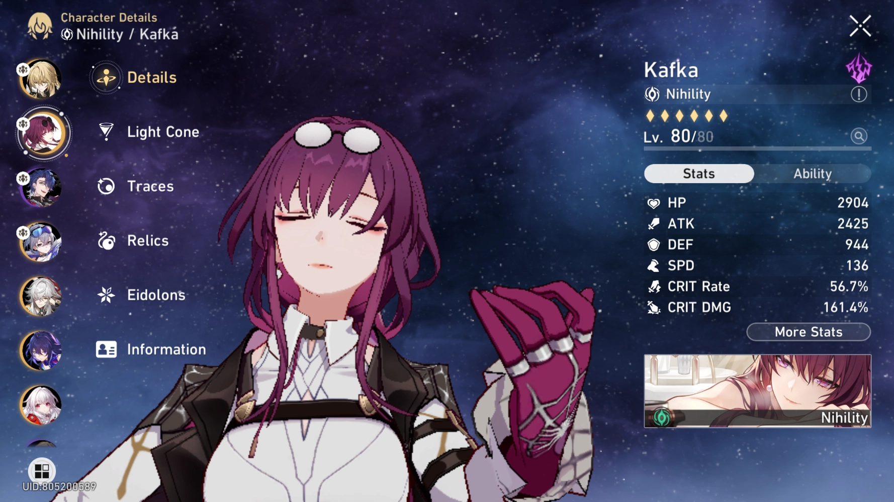 DoT Kafka? nah my relics said we going crit Honkai: Star Rail | HoYoLAB