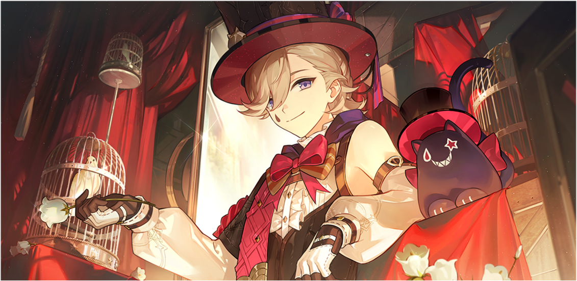 Lyney wallpaper + Lyney chibi Genshin Impact | HoYoLAB