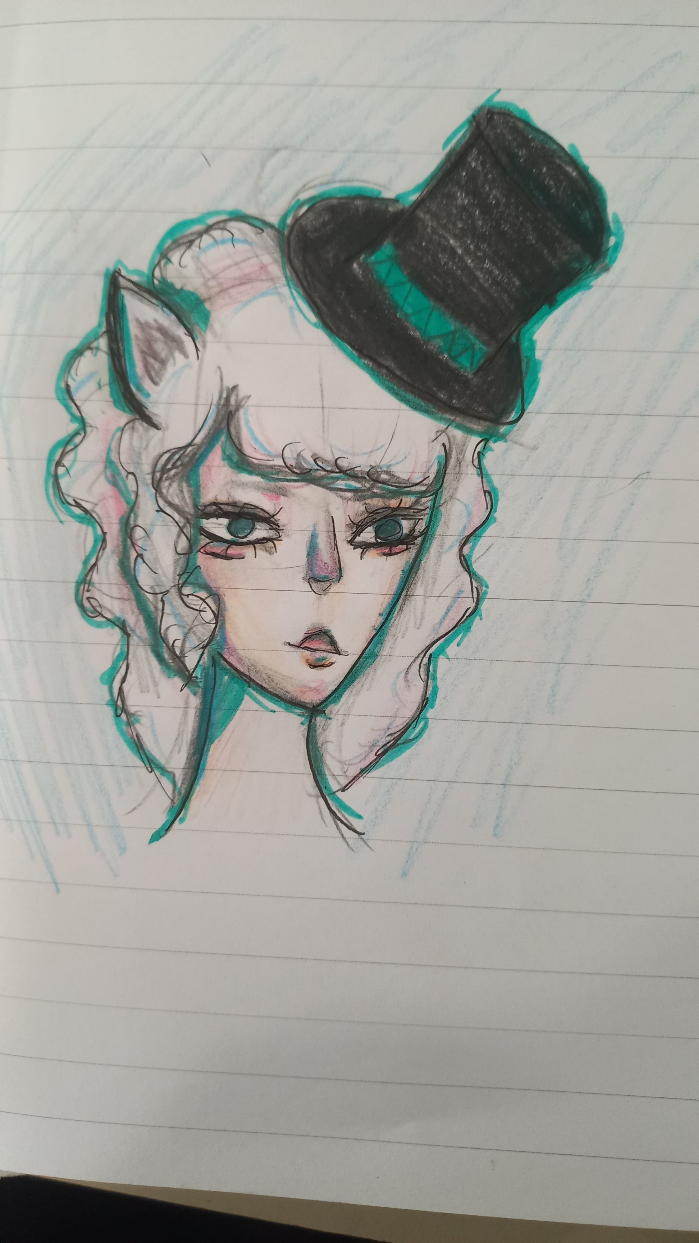 Lynette in my drawing style. (It's my first time here Genshin Impact ...