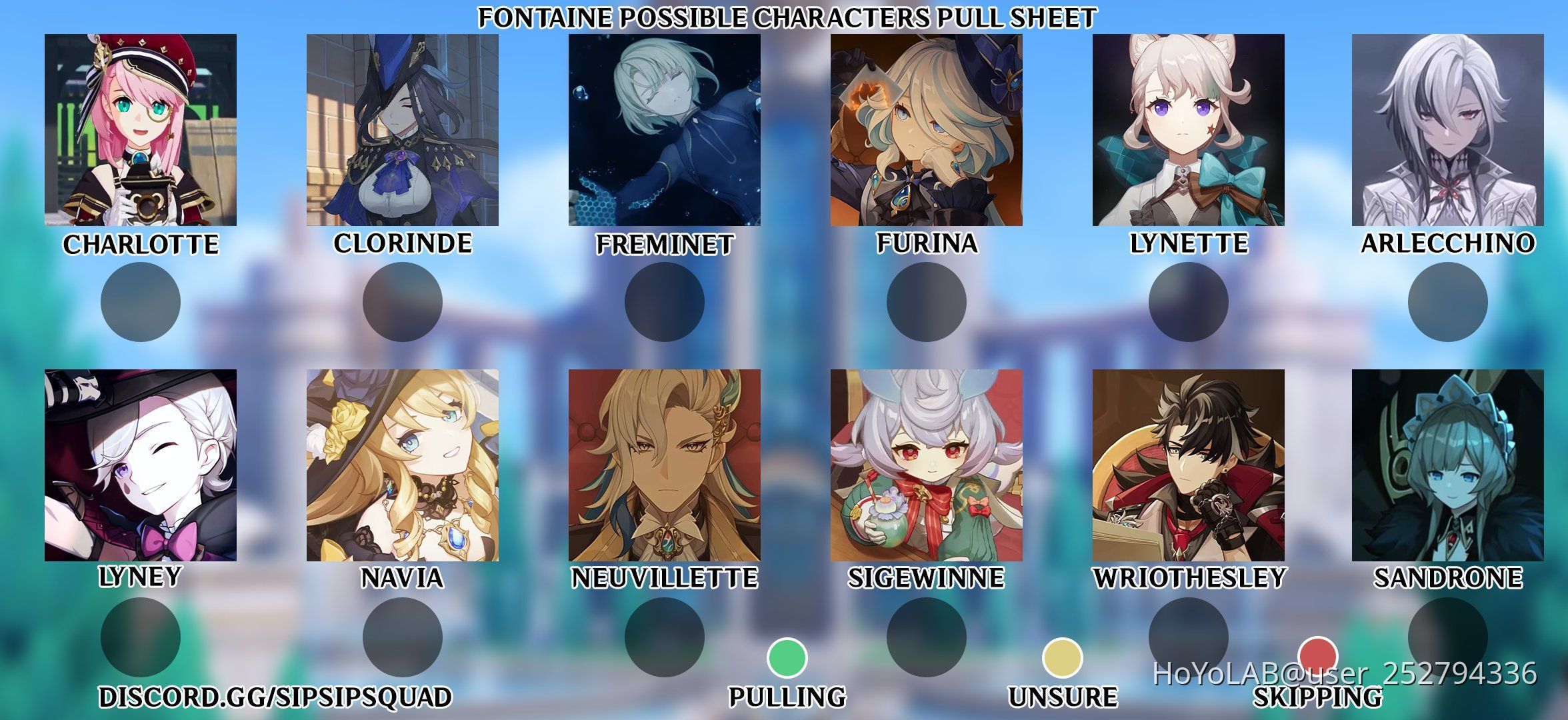 Fontaine ver. Pull Plan Genshin Impact | HoYoLAB