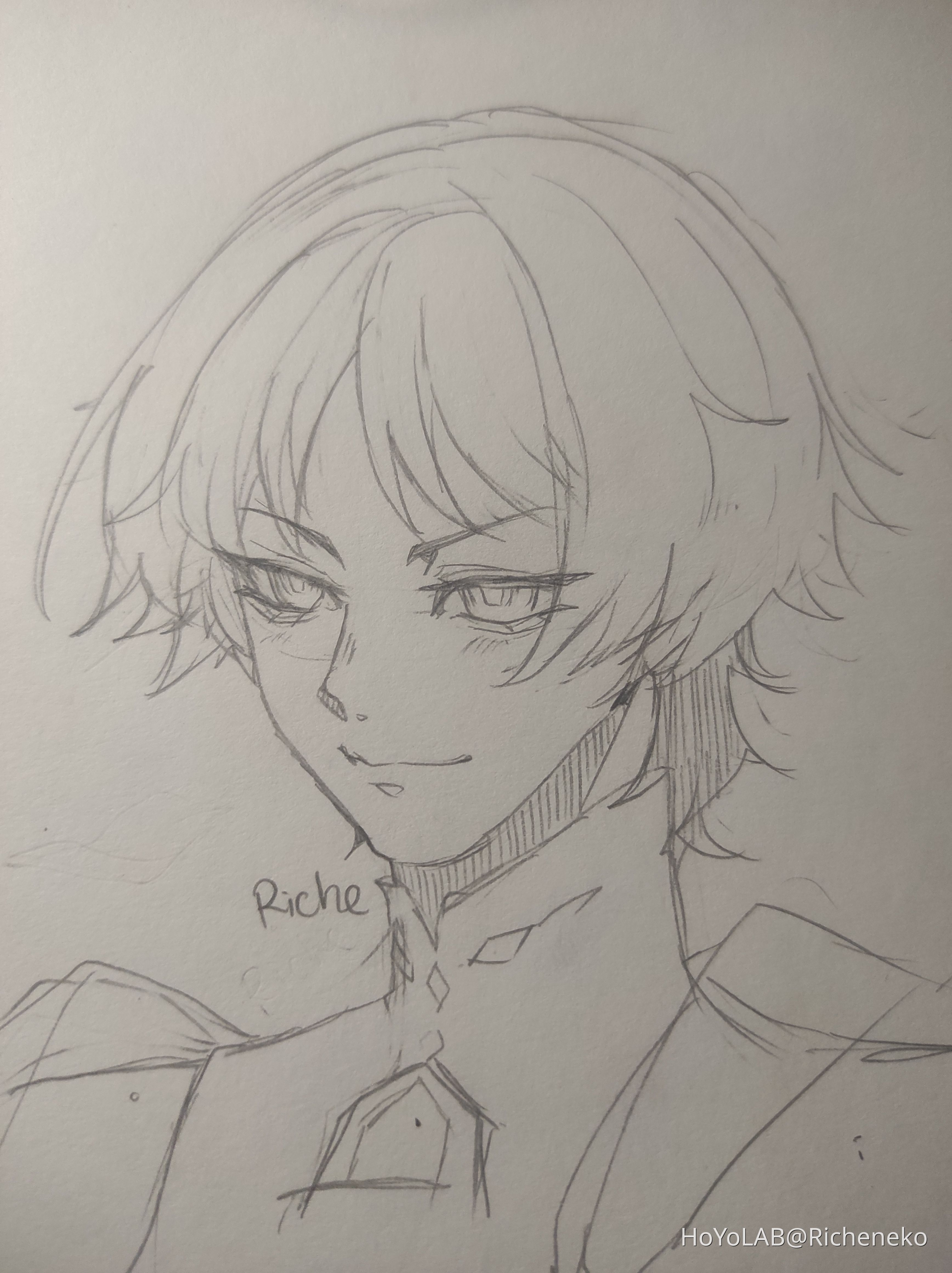 I draw Wanderer in my style Genshin Impact | HoYoLAB