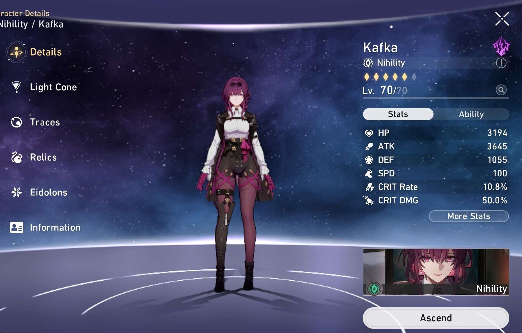 Kafka 50/50 for chara+weapon Honkai: Star Rail | HoYoLAB