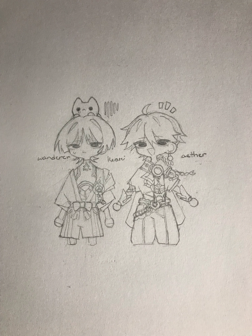 Chibi Wanderer and Aether Genshin Impact | HoYoLAB