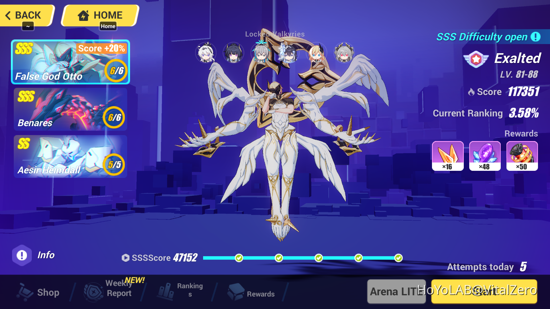 Memorial Arena 117K EXALTED Honkai Impact 3rd | HoYoLAB