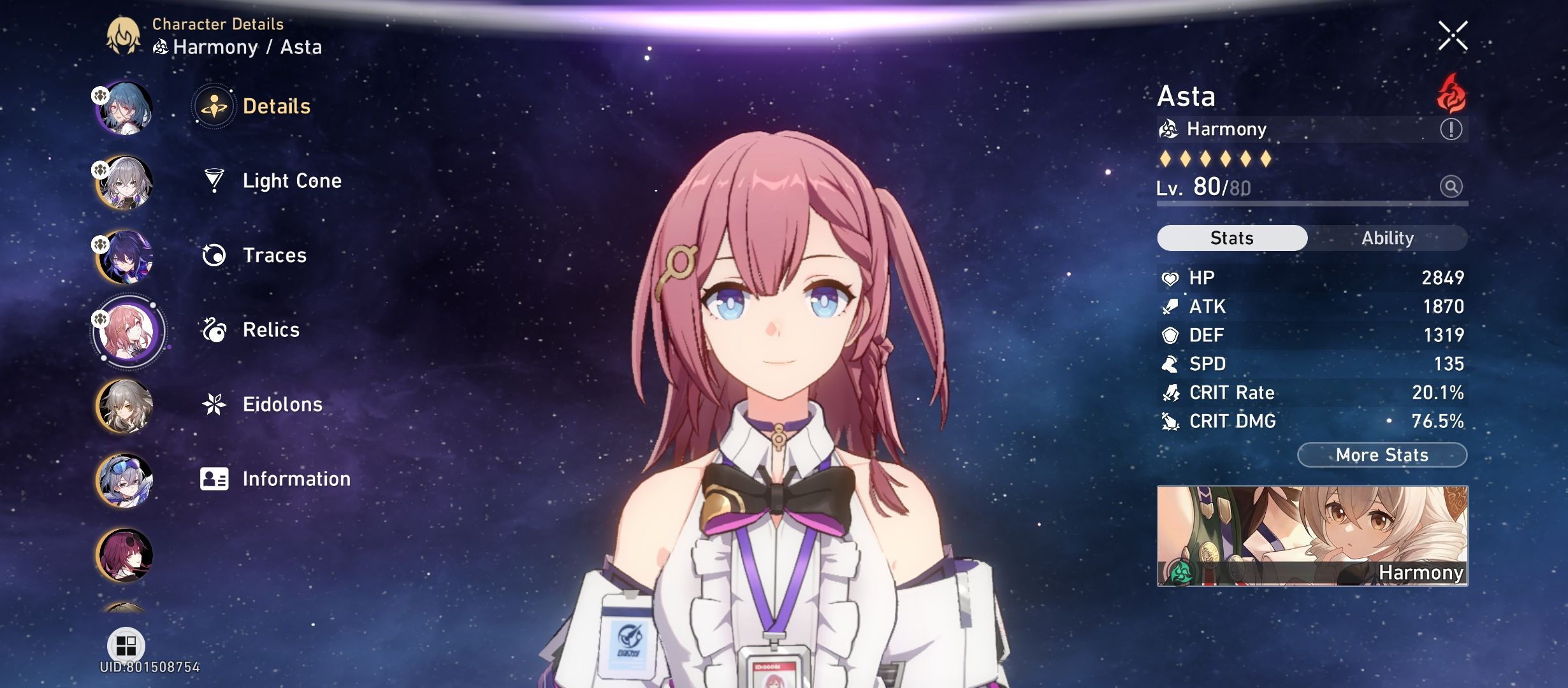 Asta > Kafka (Break Effect) Honkai: Star Rail | HoYoLAB