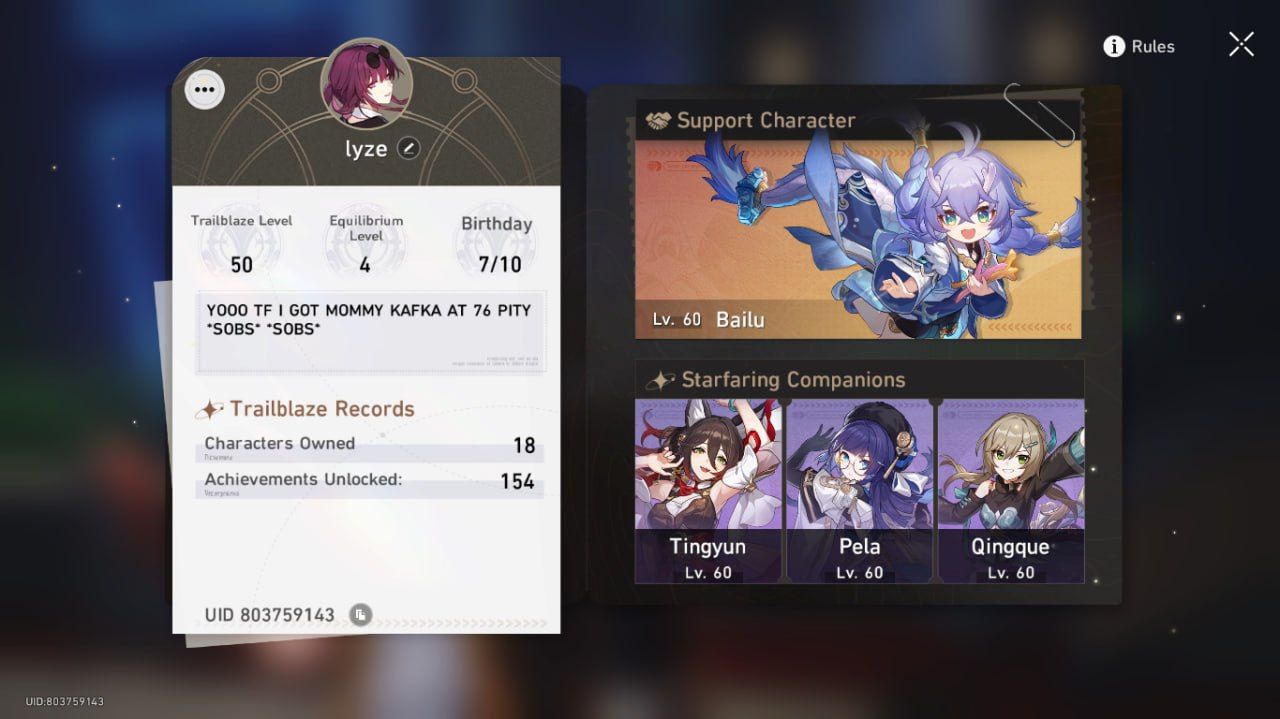 LET'S BE MOOTS ON HONKAI! (here's my honkai UID: 803759143) Honkai ...
