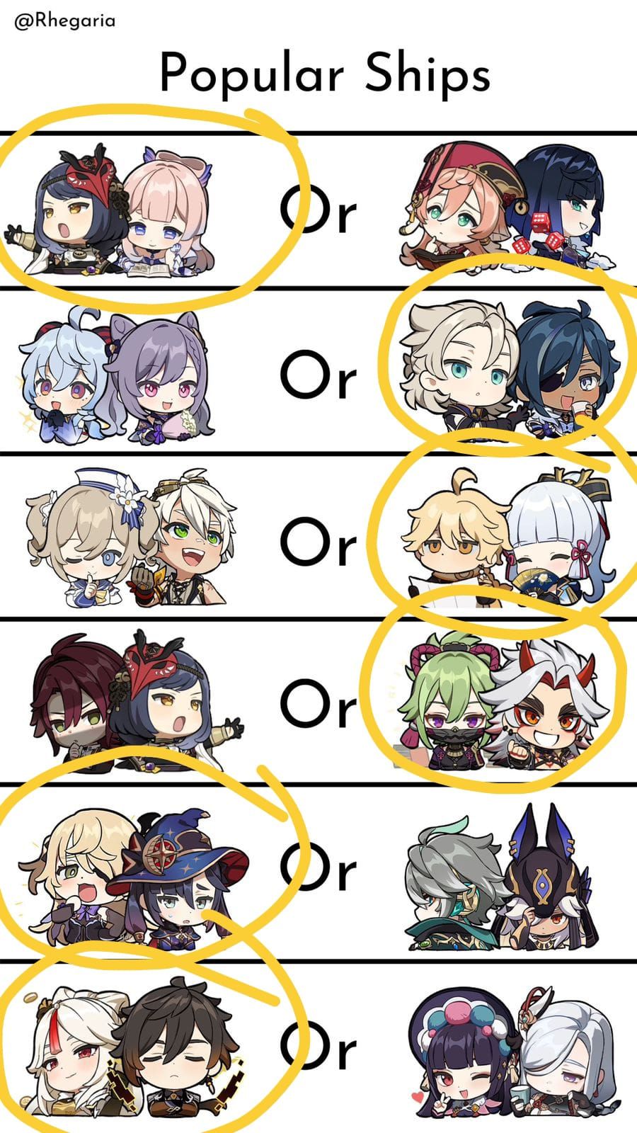 My non genshin friend chooses popular ships Genshin Impact | HoYoLAB