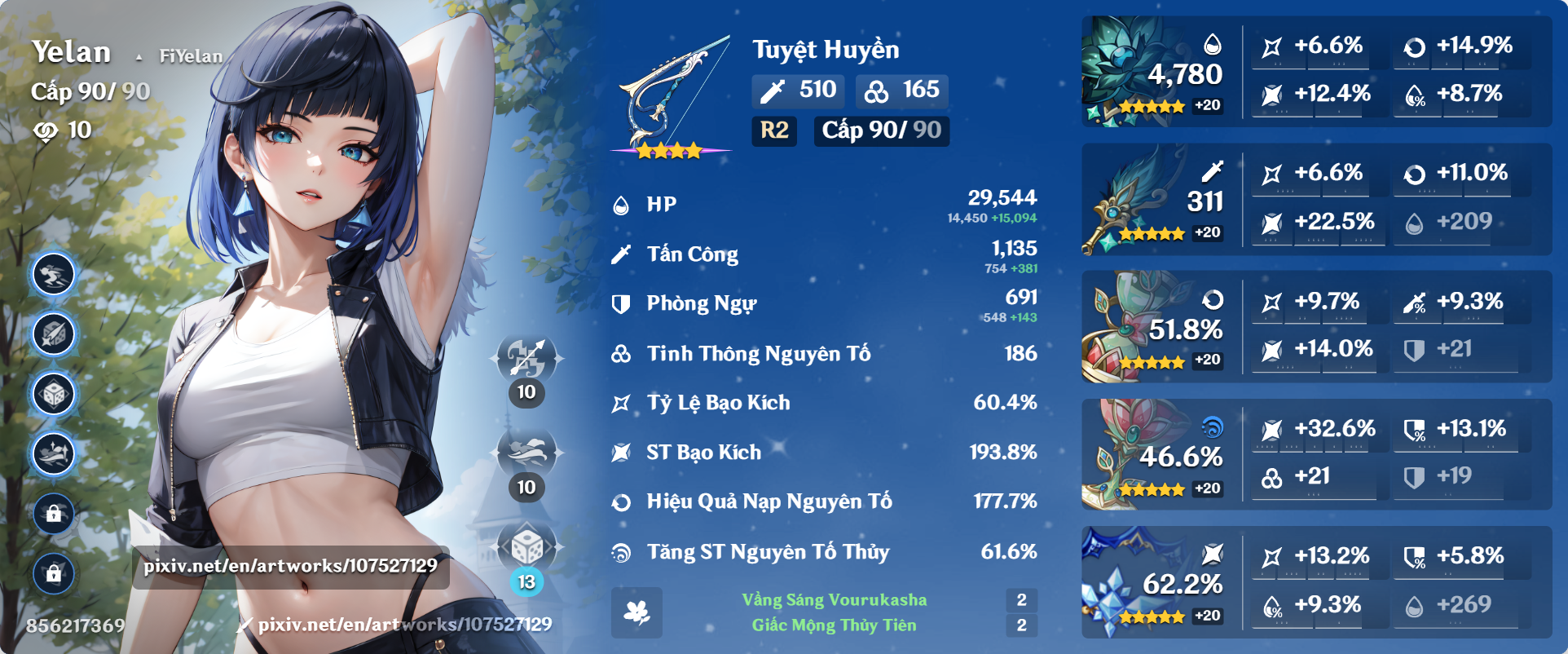 Hành trình yelan f2p c4 lên c6 ngày 36 Genshin Impact | HoYoLAB