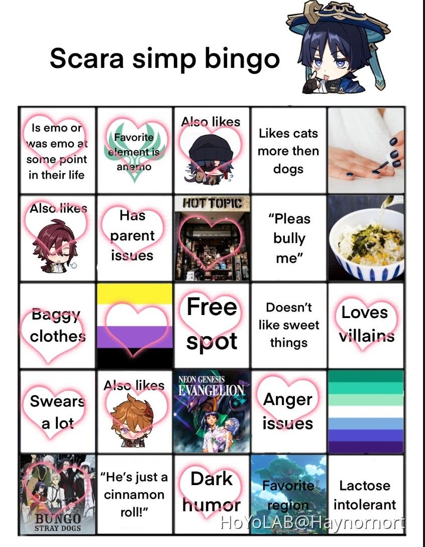Scara Simp Bingo Genshin Impact | HoYoLAB