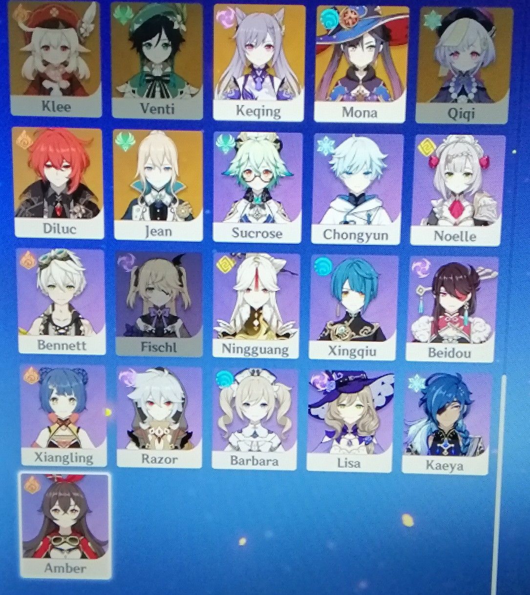Characters I got so far Genshin Impact | HoYoLAB