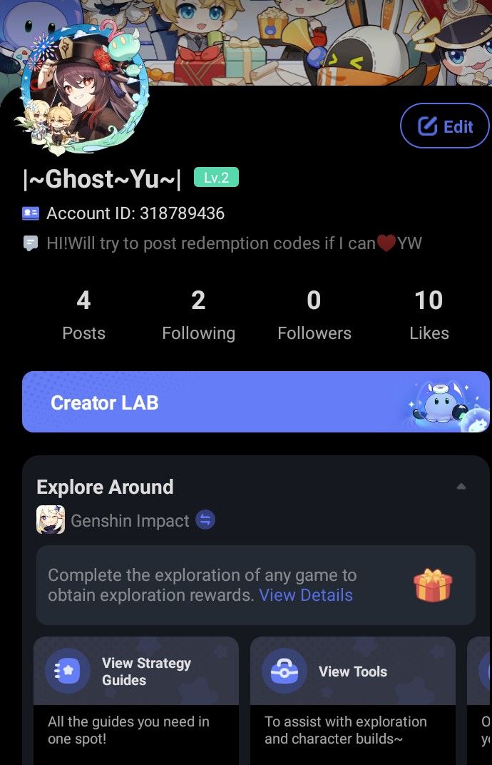 both of my genshin accounts Genshin Impact | HoYoLAB