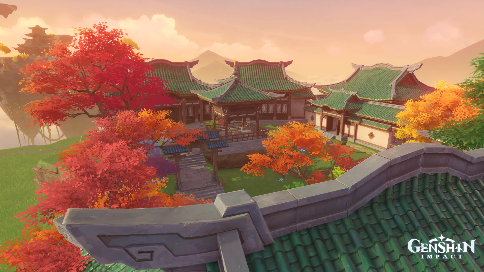 Oriental Garden - Liyue House Planted with Maples [replica id ...