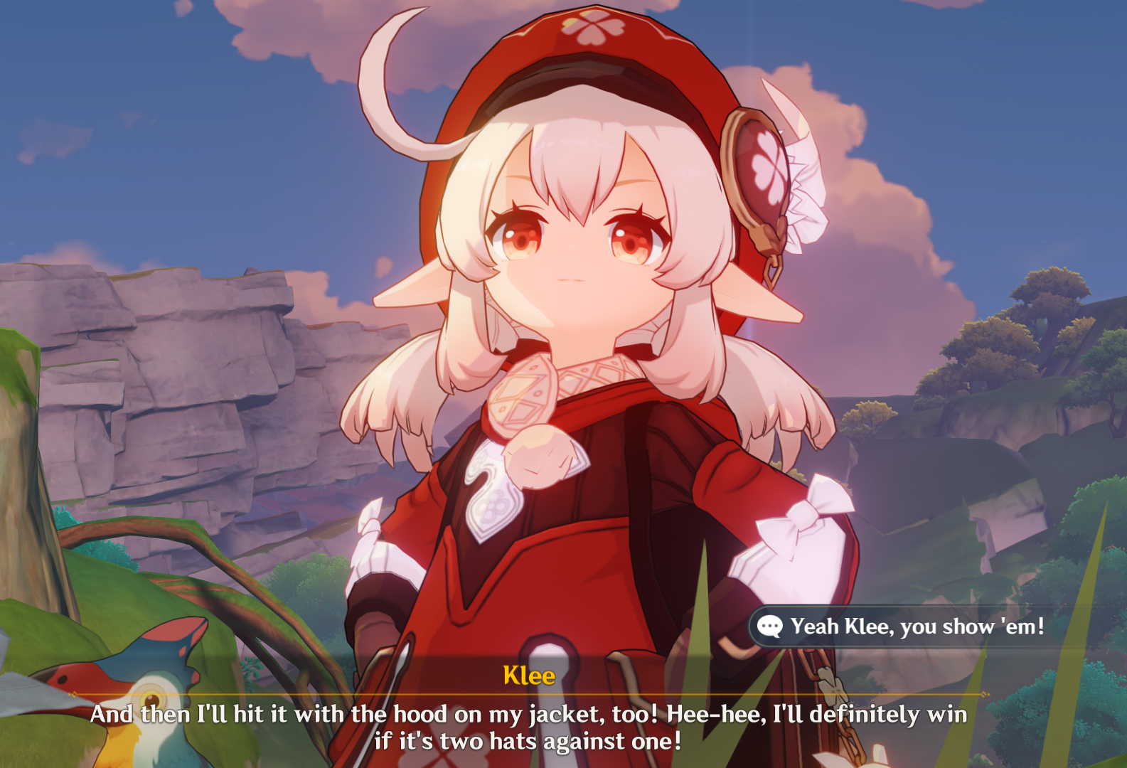 Klee always has the best dialouge in game. This one made me laugh so ...