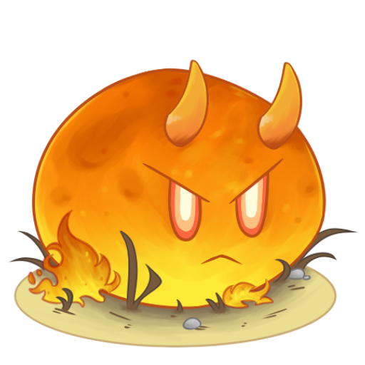 Angry Pyro Slime Sticker! Genshin Impact | HoYoLAB