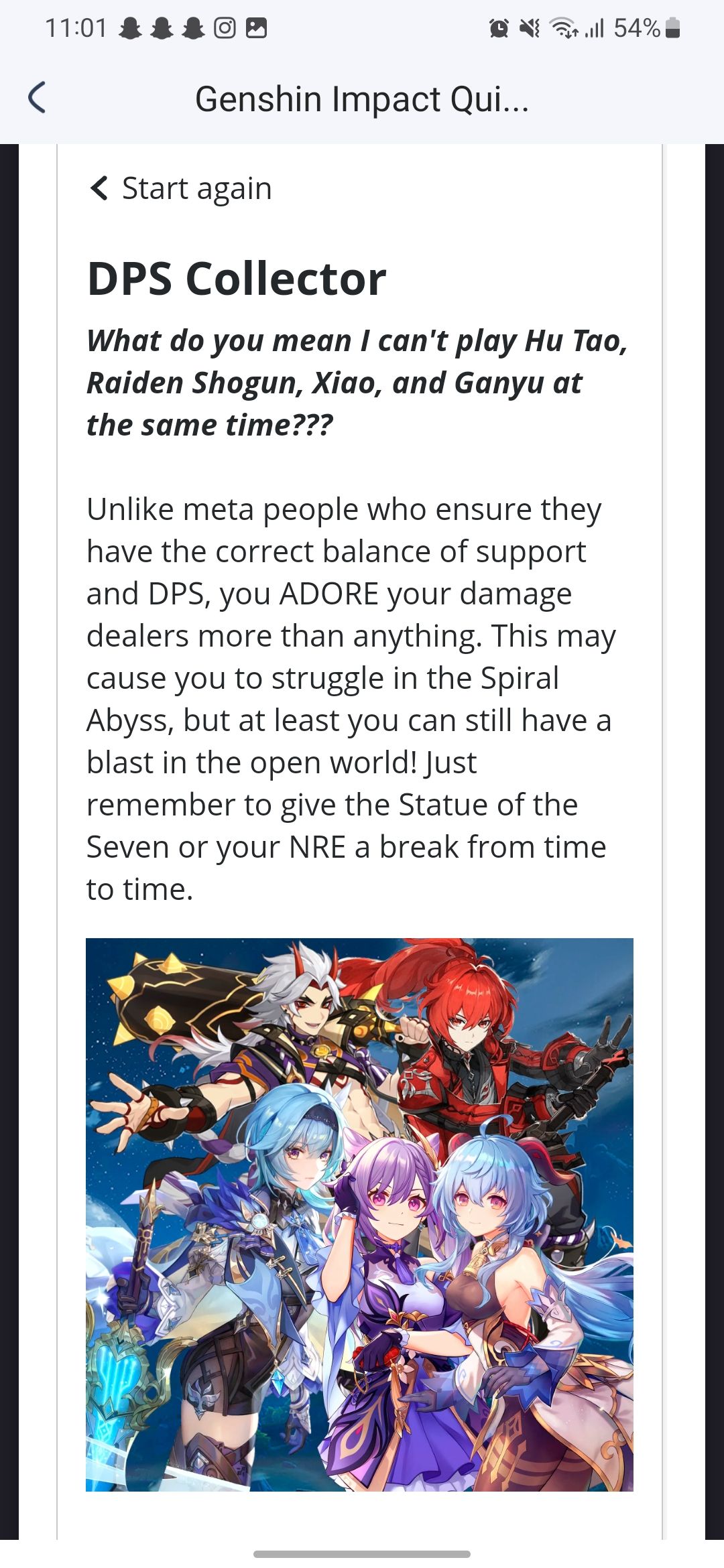 I got DPS Collector and its actually true! i love seeing big numbers damage lol | HoYoLAB