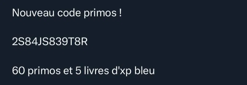 Code primo gemme de la maj 4.0 Genshin Impact | HoYoLAB